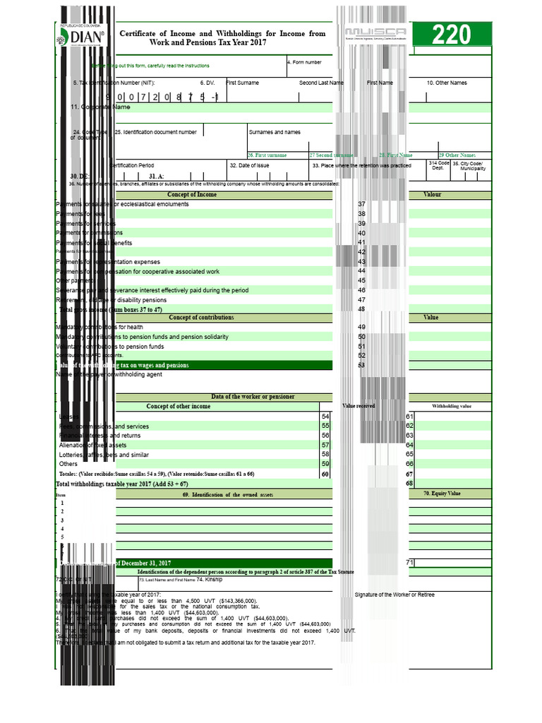 Editable Form 220 | PDF | Pension | Taxes