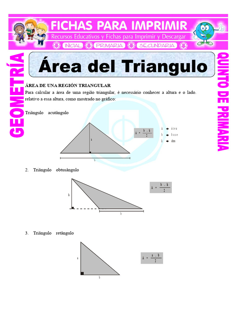 Cálculo da Área de Triângulos | PDF | Triângulo | Matemática elementar