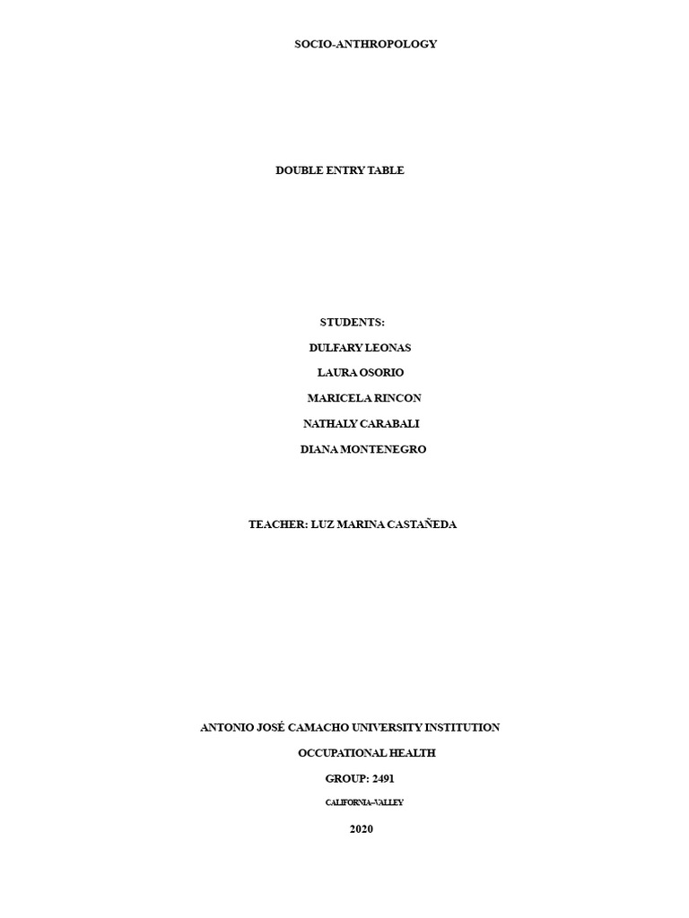 Double Entry Table Cultural Heritage | PDF | Cultural Heritage ...