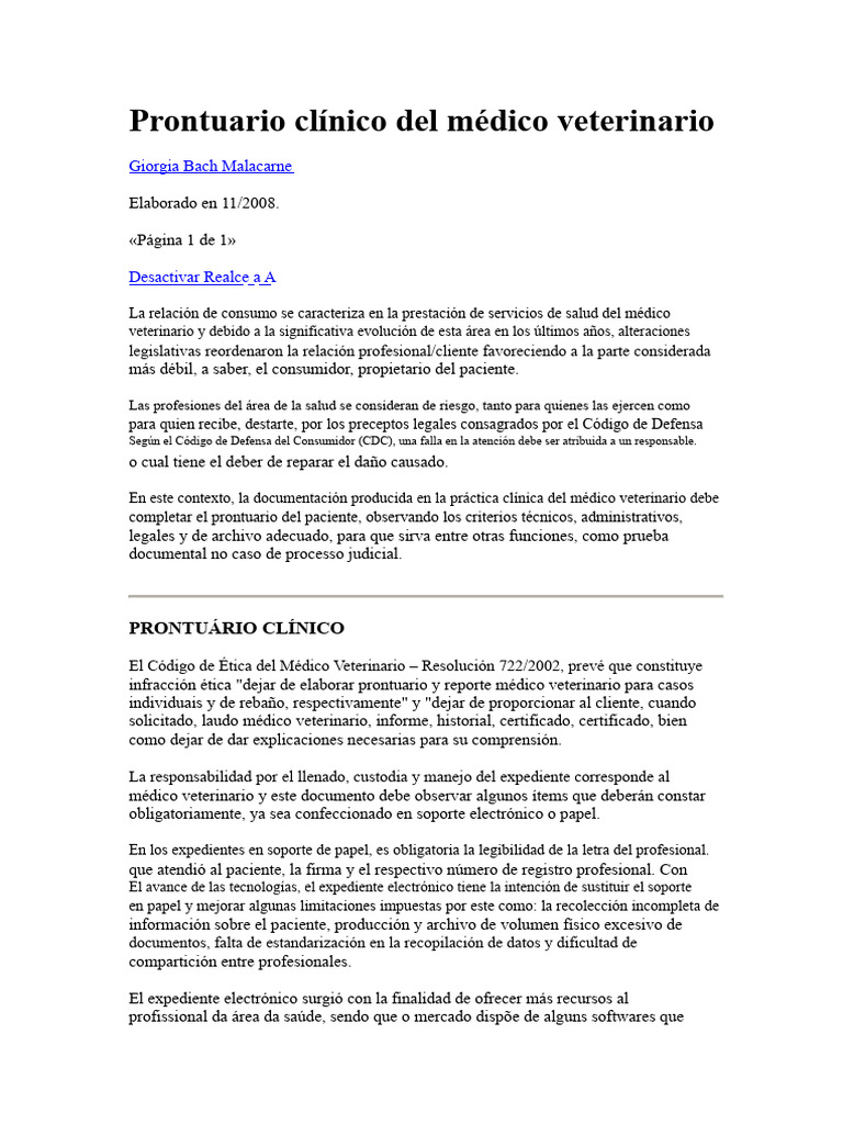 Historia Clínica Del Médico Veterinario | PDF | Consentimiento informado | Historial médico