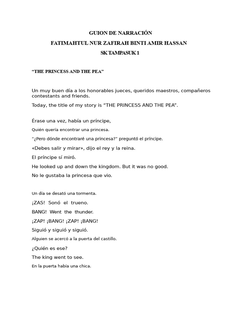 La Princesa y El Guisante | PDF