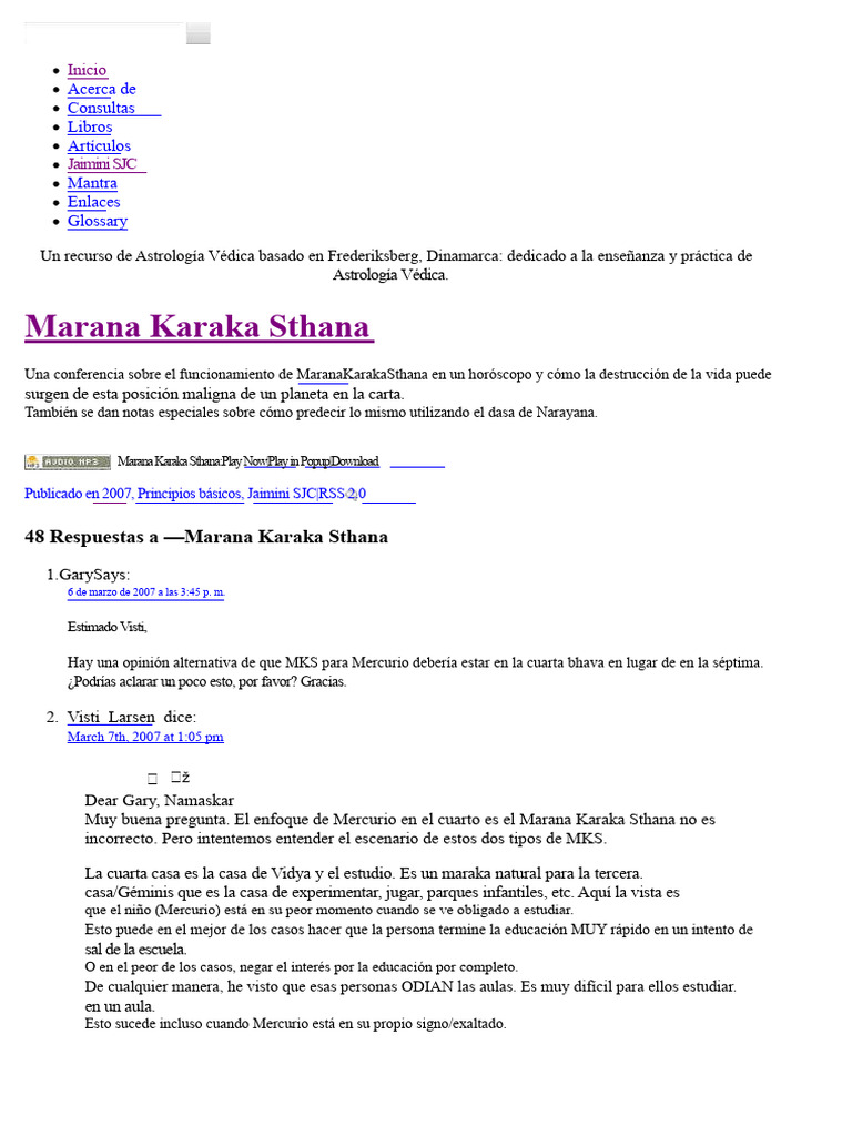Marana Karaka Sthana en Astrología Védica | PDF | Astrología | Venus