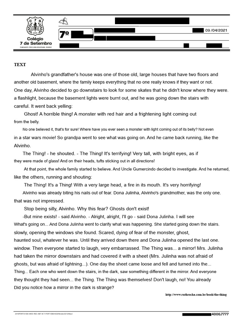 Writing Activity - Mystery Story 7th Grade | PDF | Narrative