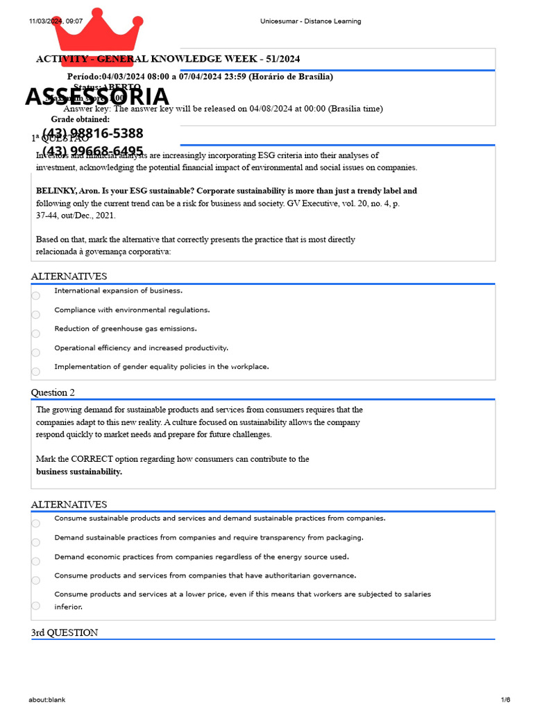 Civil Activity - General Knowledge Week - 51 2024 | PDF ...