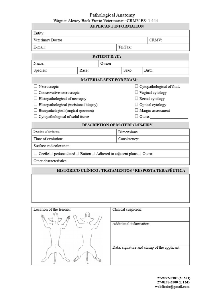 Veterinary Pathological Anatomy Report | PDF
