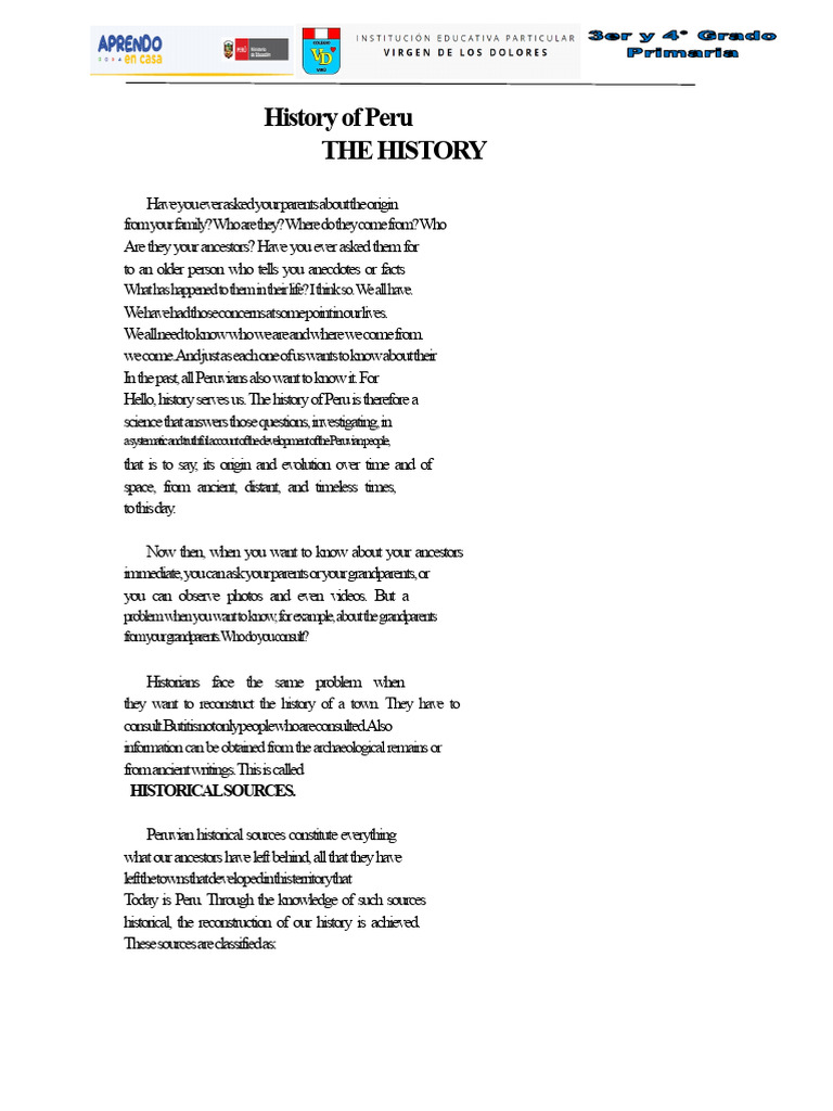 History of Peru | PDF | Inca Empire | Peru