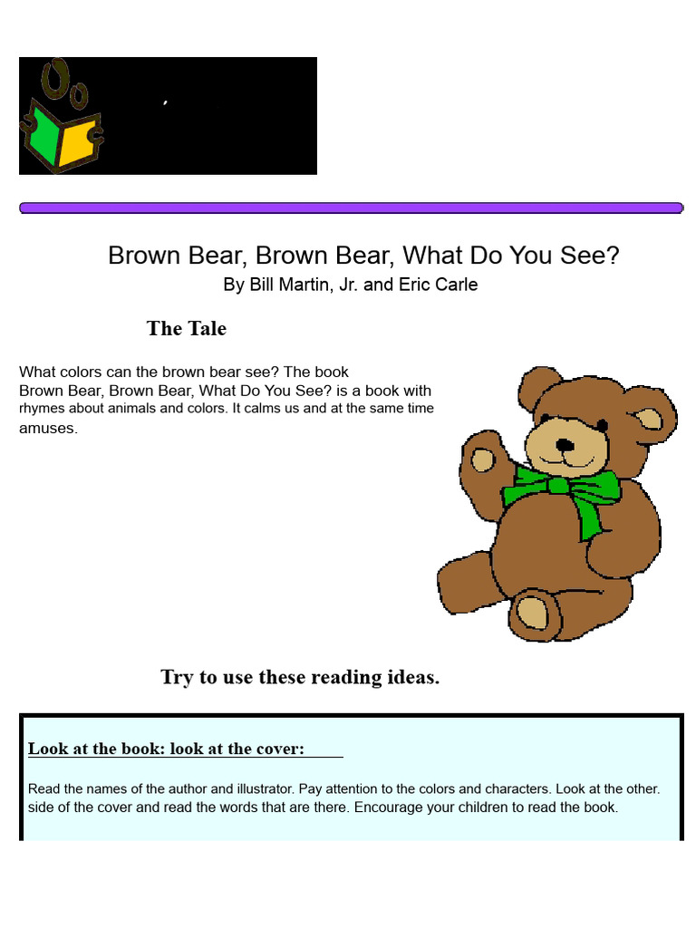 Engaging Activities for Brown Bear Book | PDF