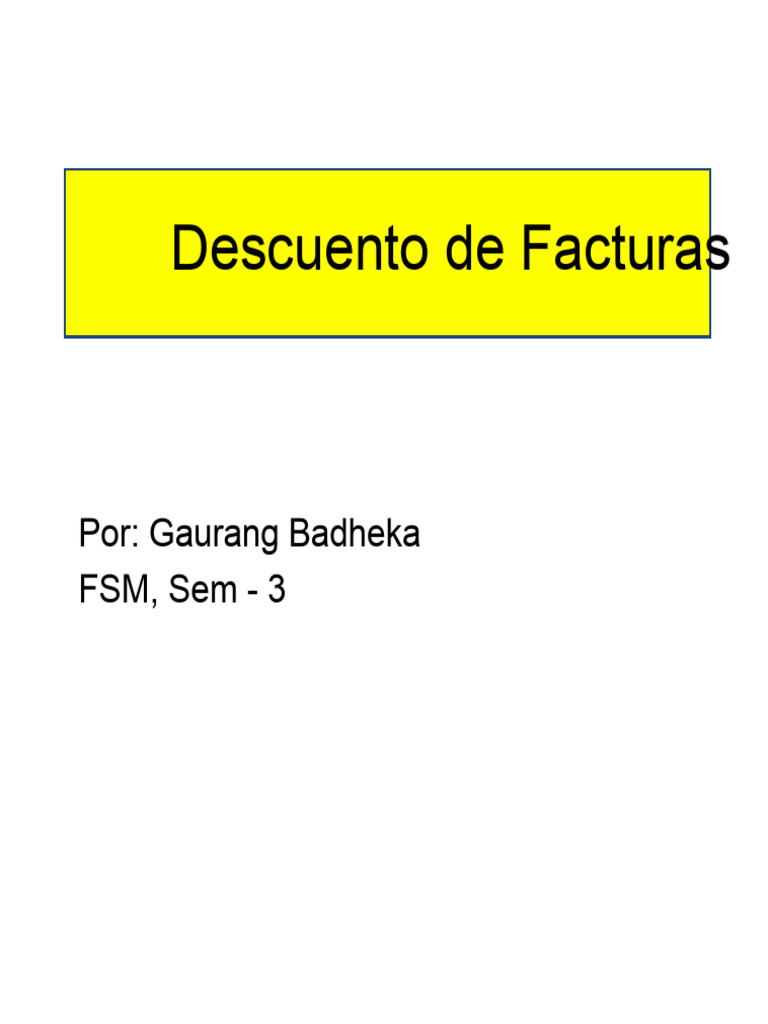 Descuento de Facturas: Guía Completa | PDF | Bancos | Pagaré