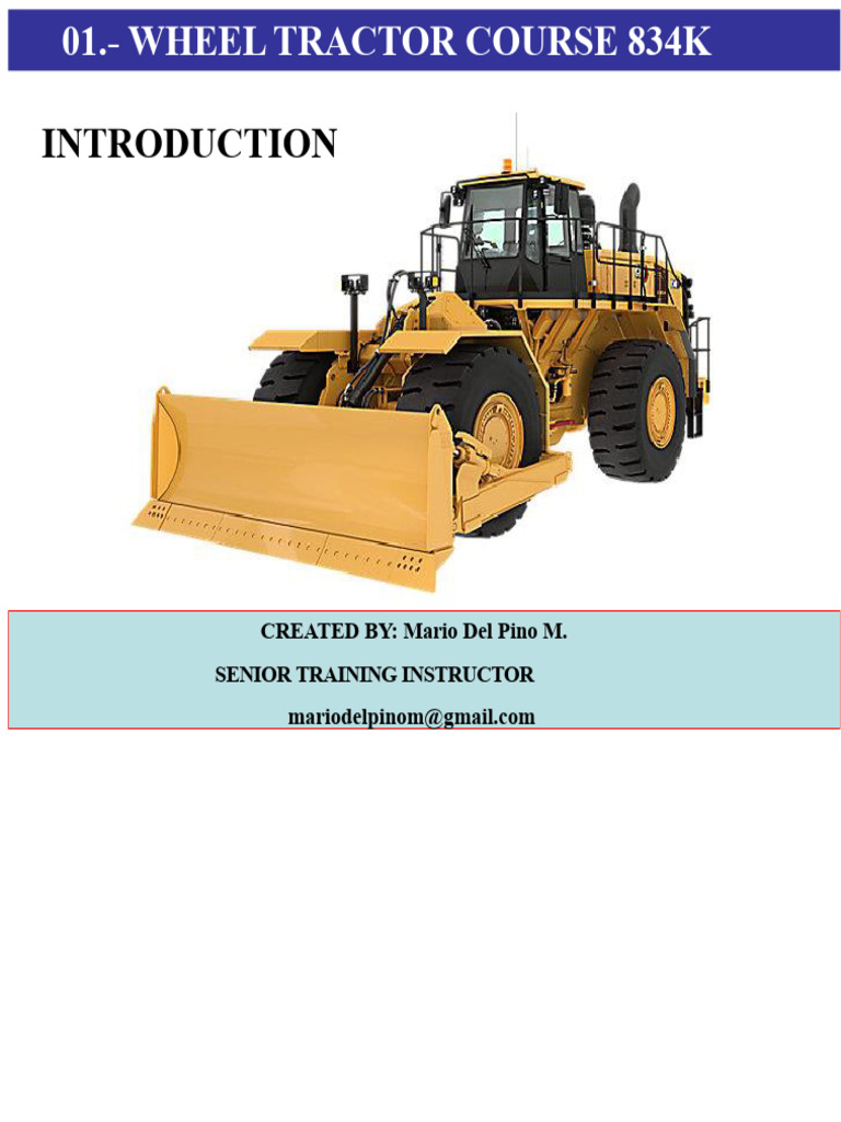 834K Wheel Tractor Operation Course | PDF | Tractor | Motor Vehicle