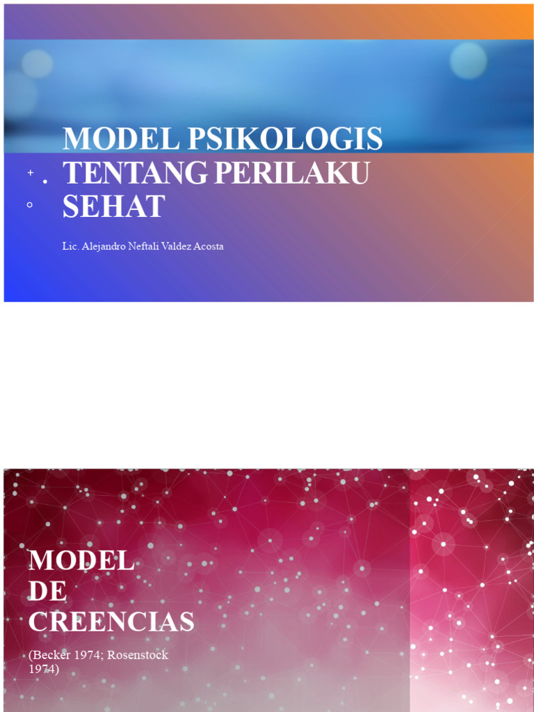 Model Psikologis Perilaku Sehat | PDF