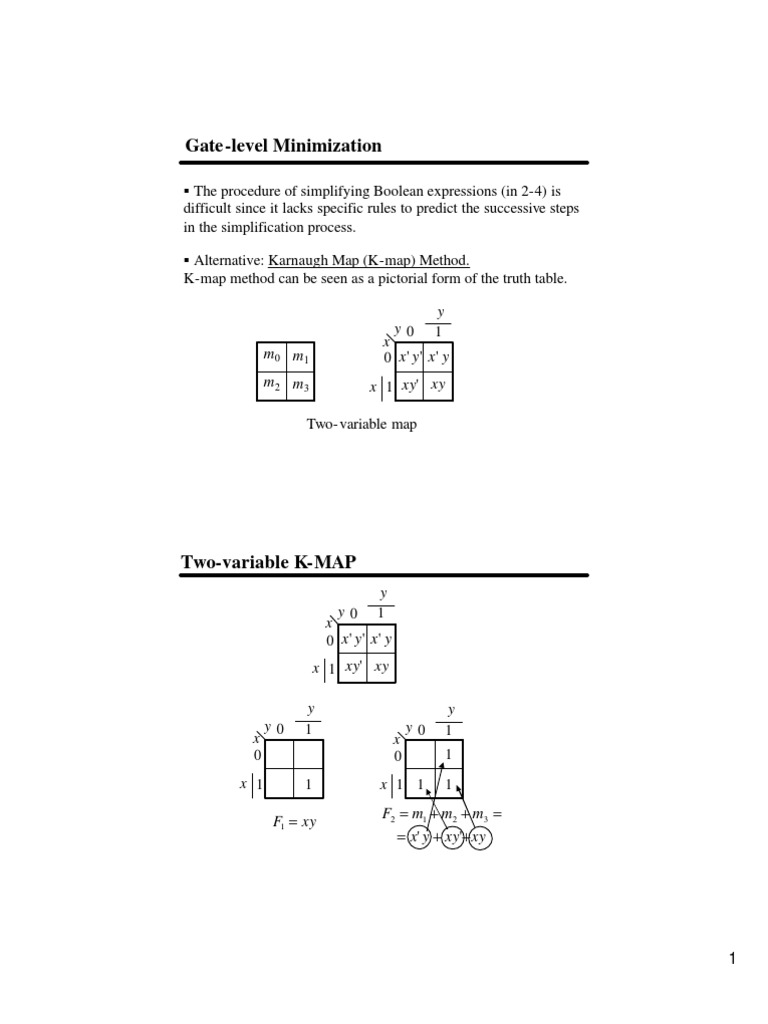 Gate Level Minimization1 | PDF | Logic | Theory Of Computation