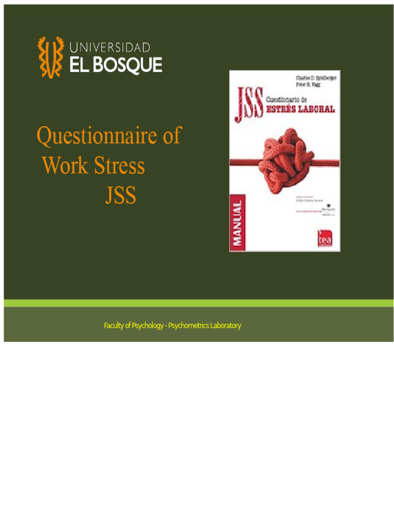 Work Stress Questionnaire | PDF | Occupational Stress | Stress (Biology)