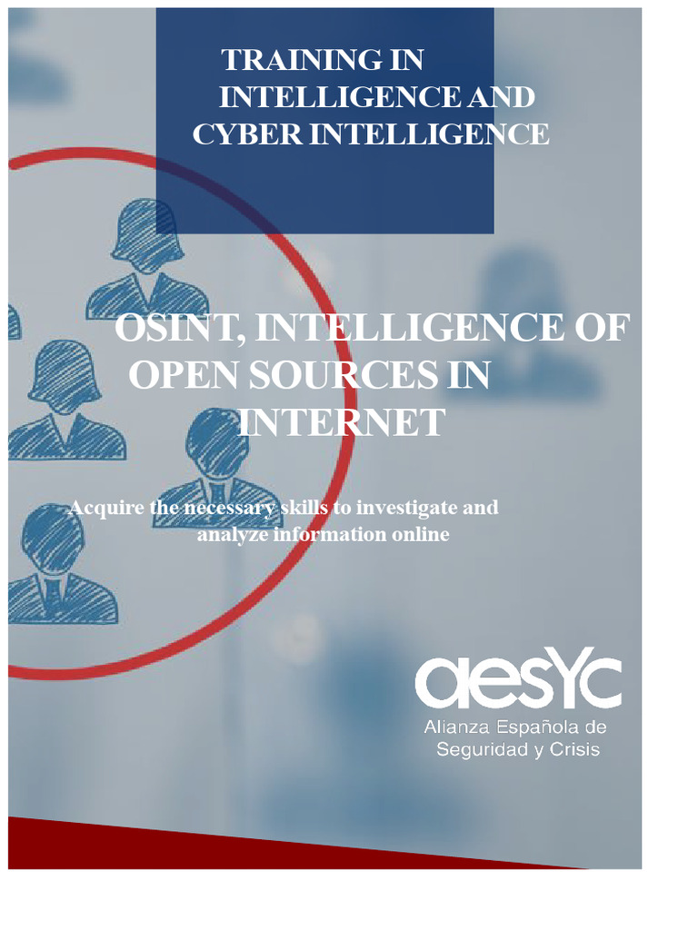 OSINT Course Open Source Intelligence On The Internet | PDF
