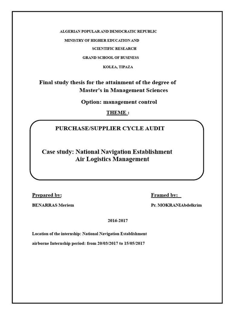 Audit of The Purchasing Function | PDF | Internal Control | Internal Audit