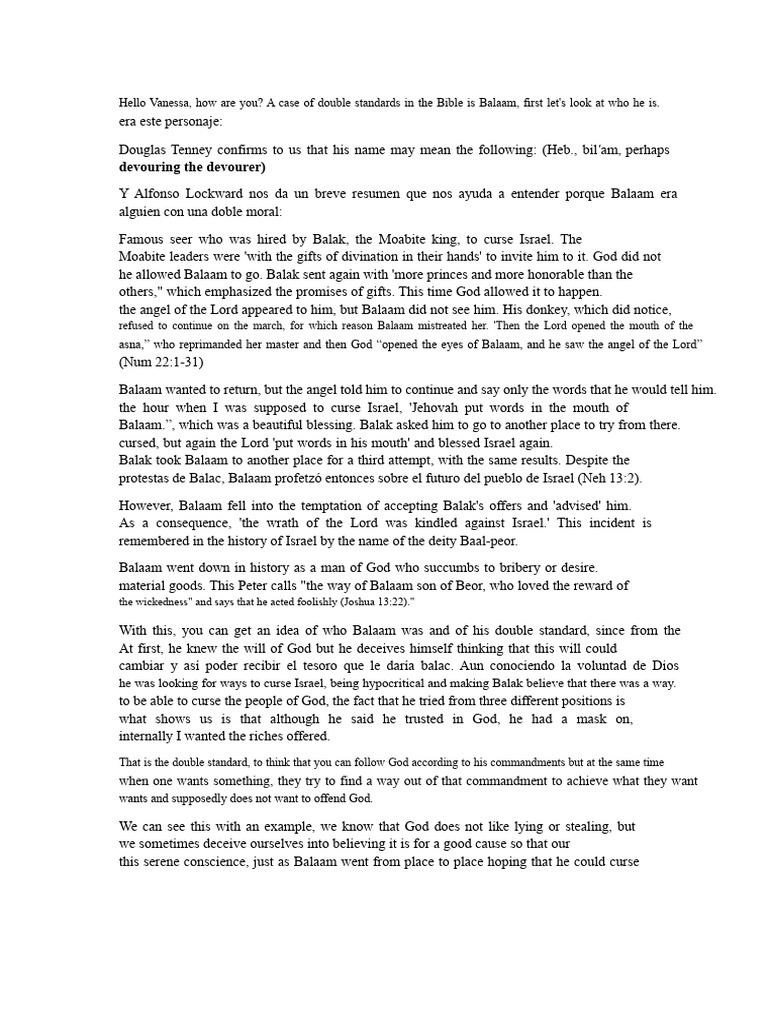 Balaam: A Biblical Case of Double Standards | PDF | Torah Books ...