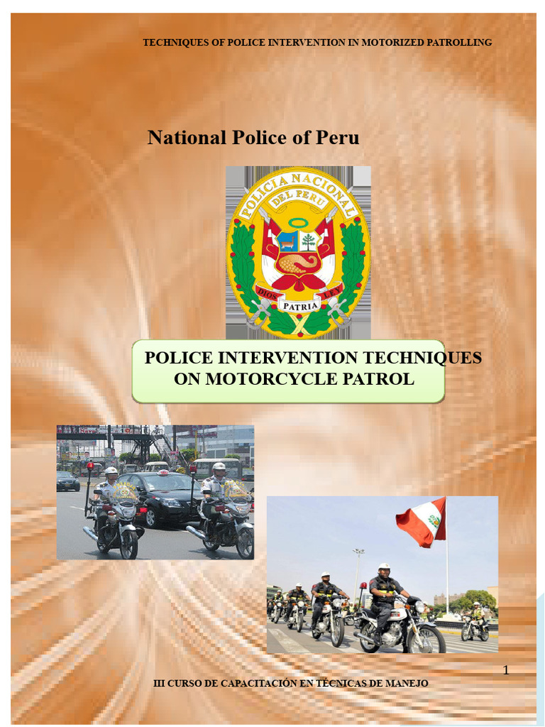 Police Intervention Techniques in Motorized Patrol Topic 4 | PDF ...