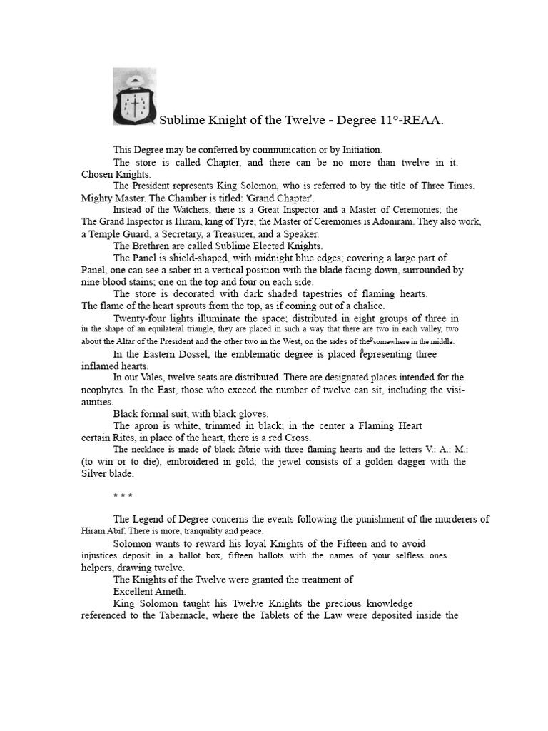 Sublime Knight of the Twelve Overview | PDF | Democracy | Political ...