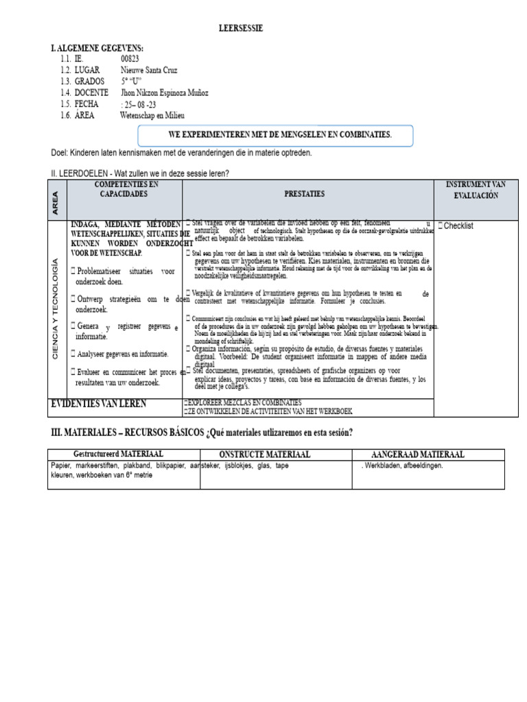 We Experimenteren Met Mixen en Combinaties | PDF