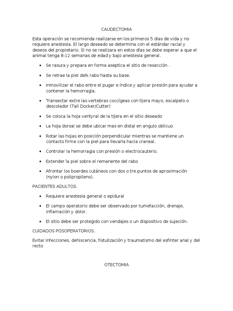 CAUDECTOMIA | PDF | Especialidades Medicas | Medicina CLINICA