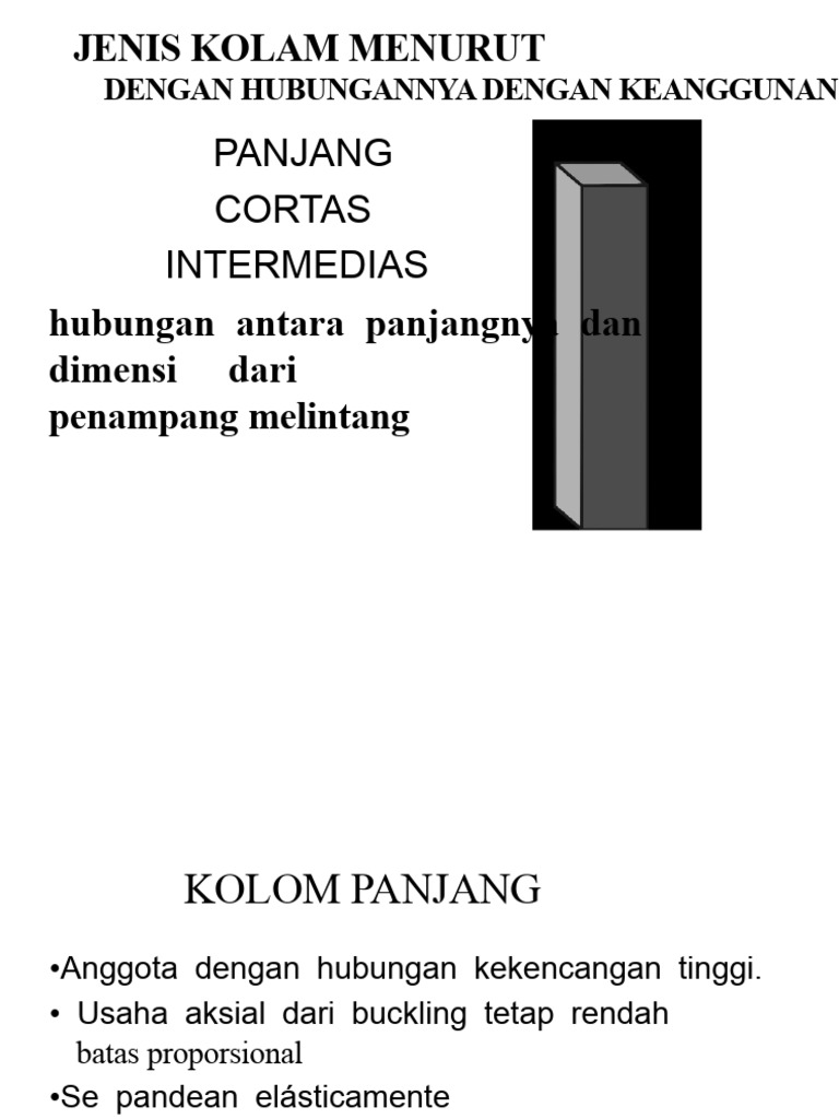 Jenis Kolom dan Stabilitas Struktur | PDF