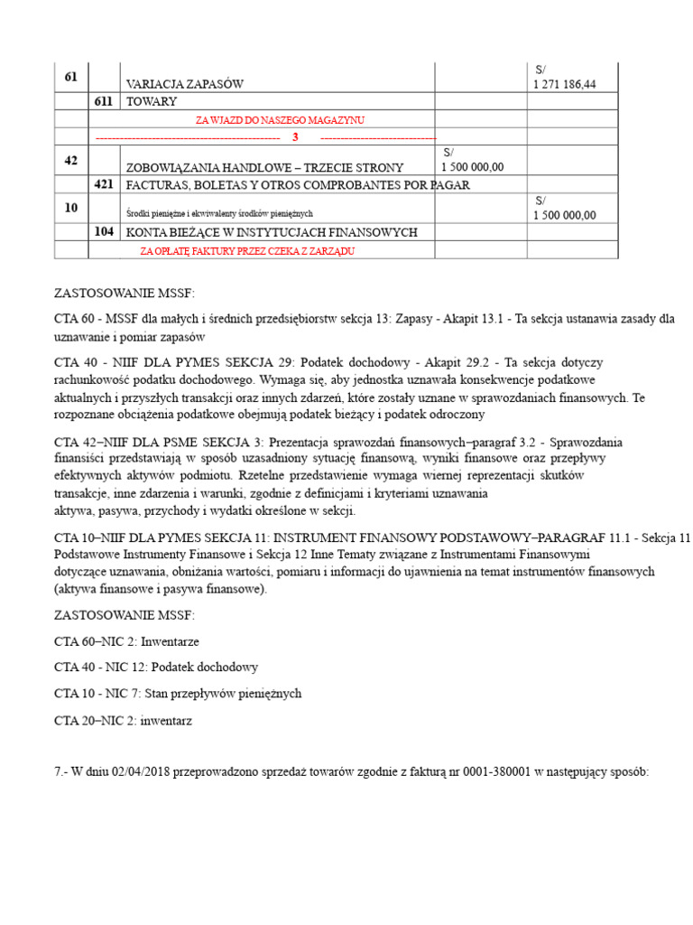 Praktyczny Przykład Zastosowania MSSF 02 | PDF