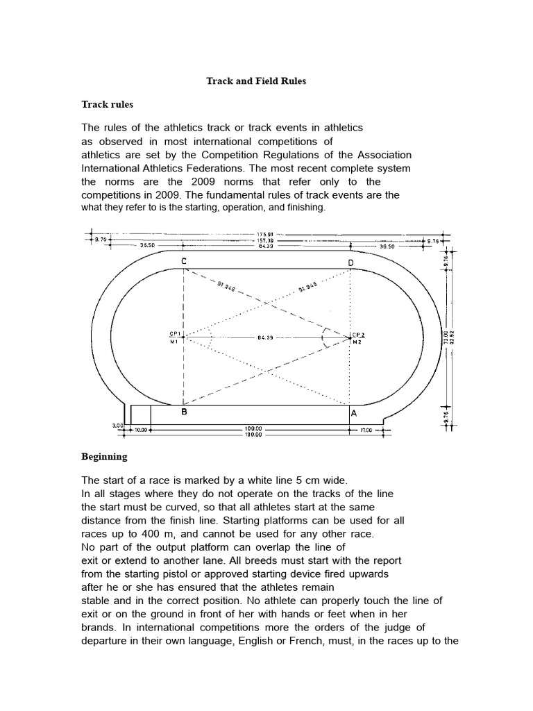 Track and Field Rules | PDF | Track And Field | Sport Of Athletics