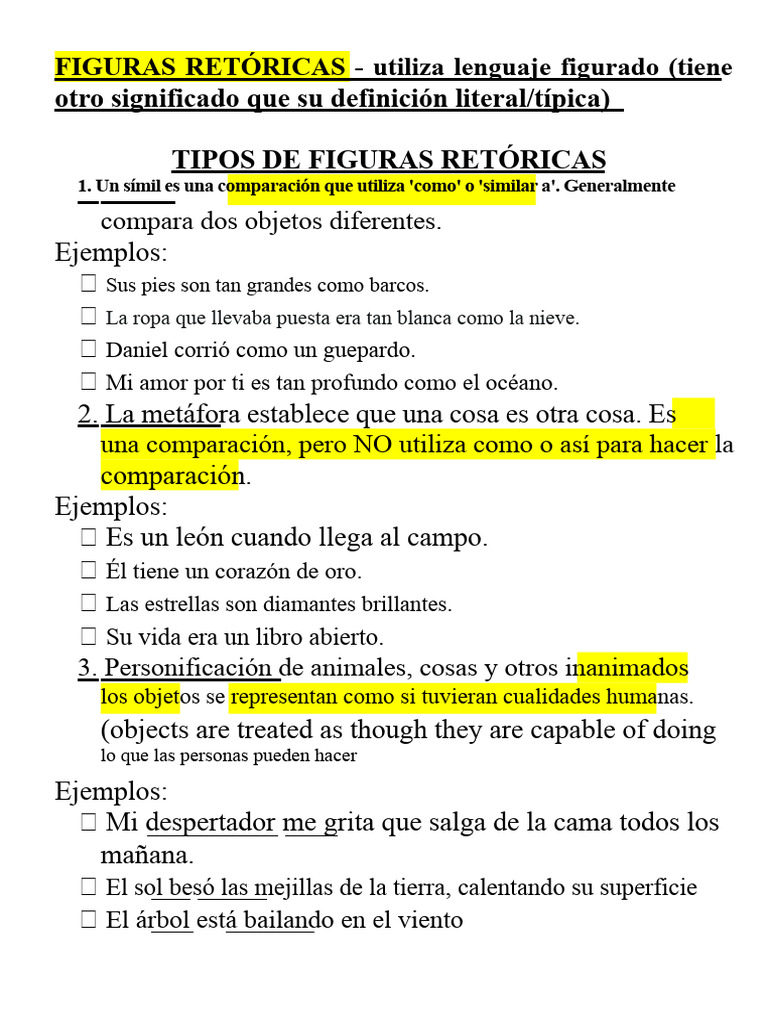 Figuras Retóricas | PDF
