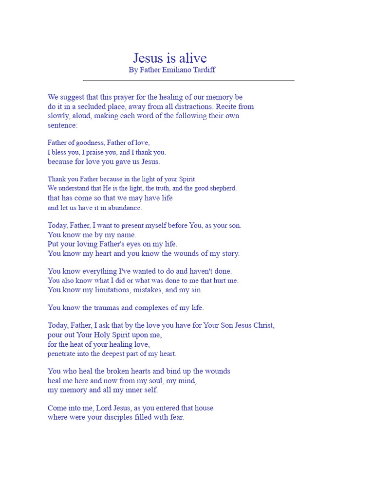 Jesus Is Alive | PDF | Jesus | Prayer