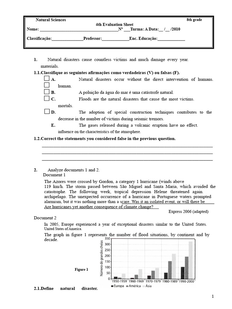 4th Test Natural Sciences - 8th Grade | PDF | Greenhouse Effect ...