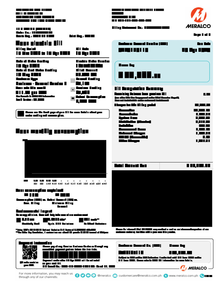 Factura de Meralco-330370940102-14 de Abril de 2023 | PDF