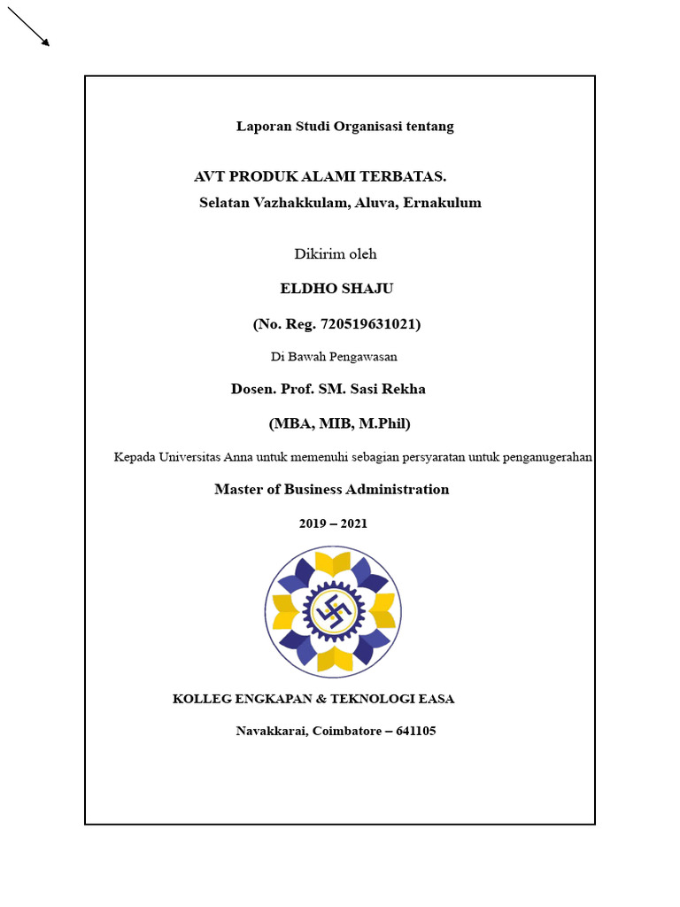 Studi Organisasi AVT Natural Products | PDF