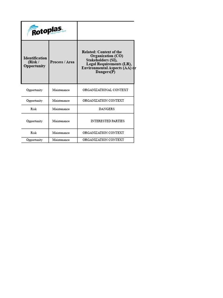 Organizational Context and Risk Assessment | PDF | Risk | Business