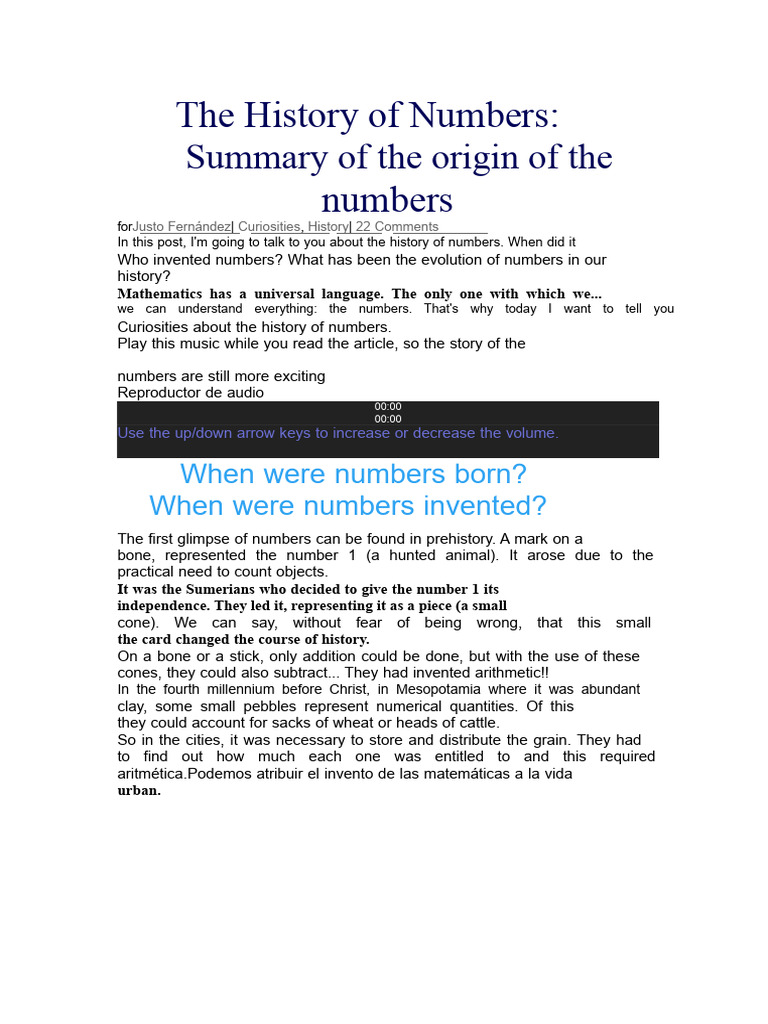 The History of Numbers | PDF | Multiplication | Numbers