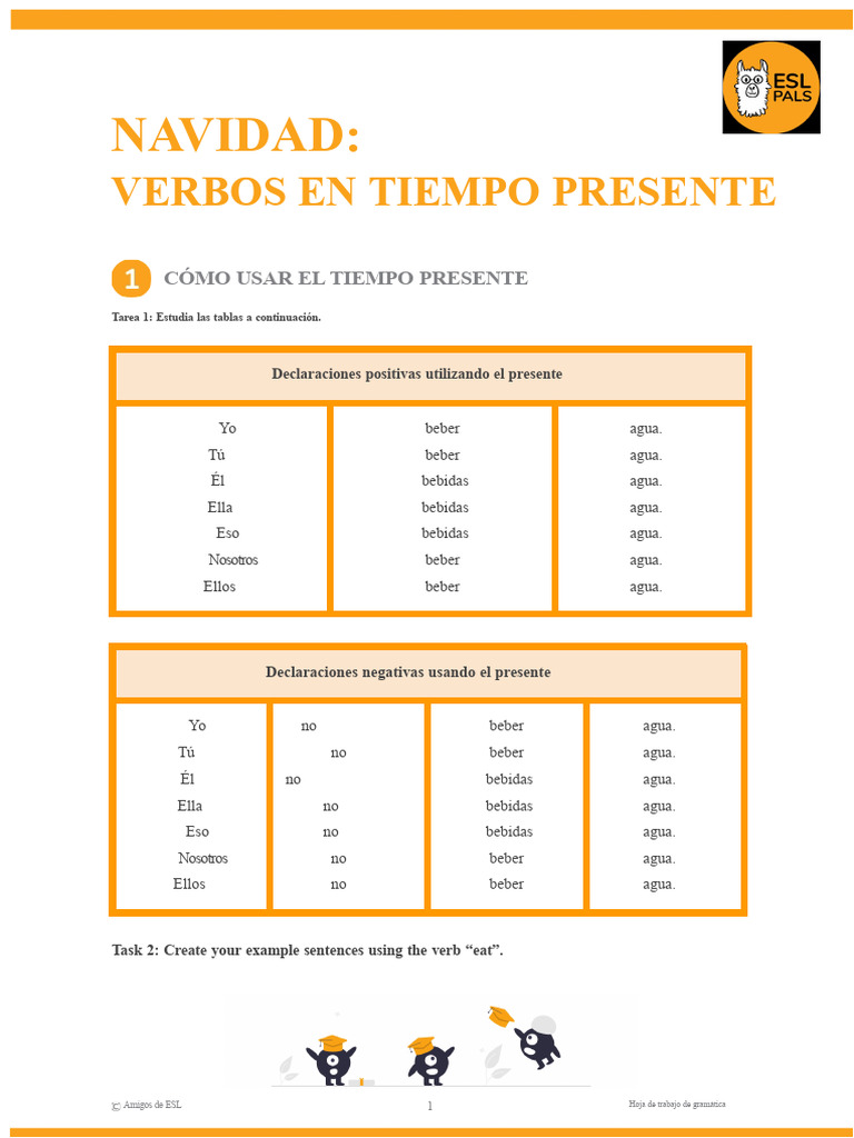 Verbos en Presente para Navidad | PDF | Navidad | Navidad y temporada ...
