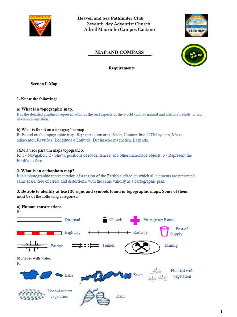 Map and Compass-Camp | PDF | Compass | Topography