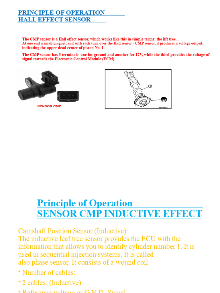 Hall Effect CMP Sensor Operation Guide | PDF | Inductance | Fuel Injection
