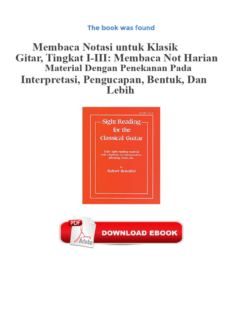 Latihan Membaca Not Gitar Klasik I-III | PDF