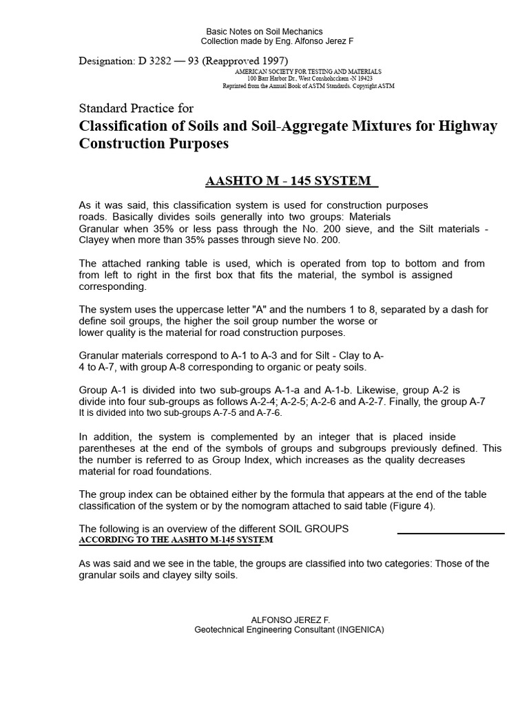 AASHTO M-145 Soil Classification Guide | PDF | Silt | Clay