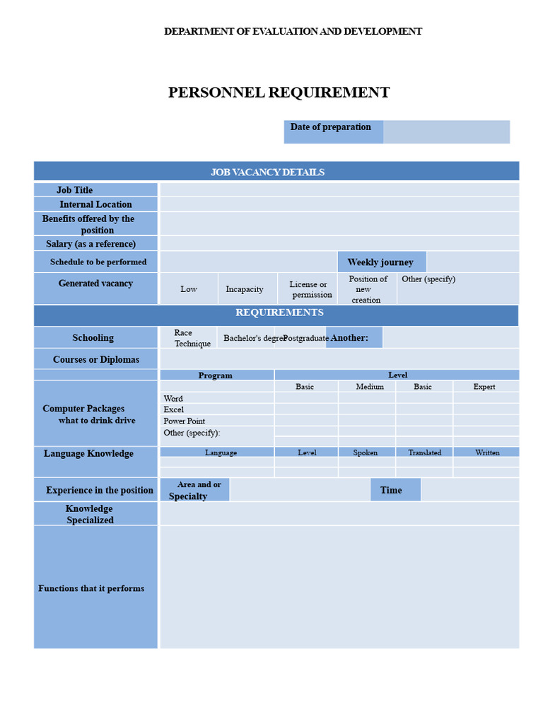 Job Vacancy Requirements and Skills Guide | PDF | Behavioural Sciences ...