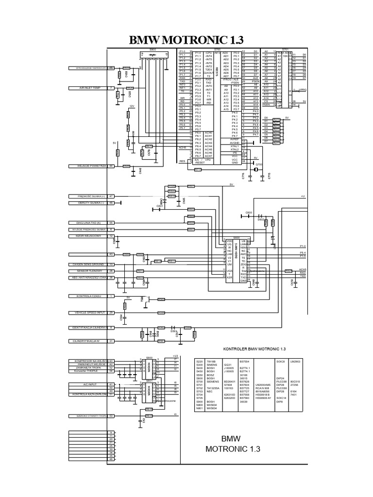 BMW Motronic 1.3 Technical Overview | PDF | Chess