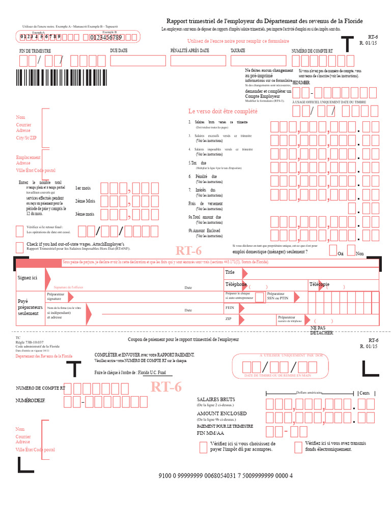 Rapport Trimestriel Employeur Floride | PDF | Impôts | Salaires