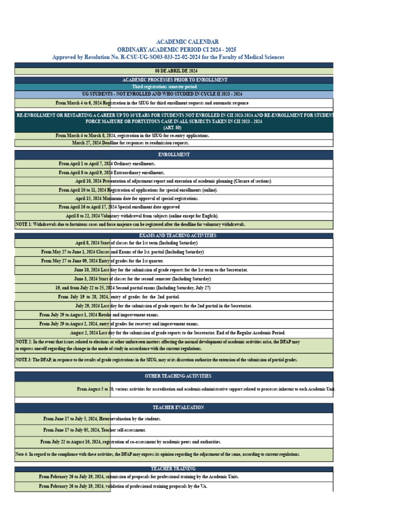 Academic Calendars Ci 2024 2025 | PDF | Academic Term | Special Education