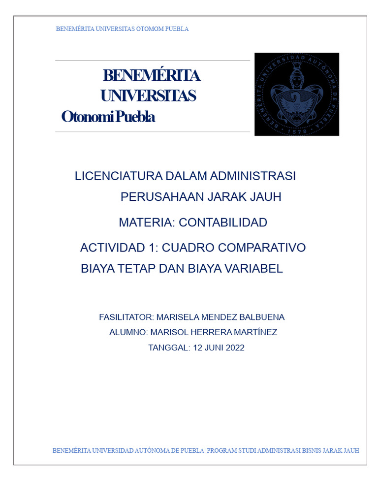 Perbandingan Biaya Tetap dan Variabel | PDF