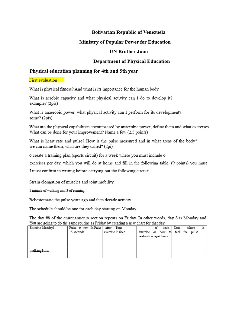 Physical Education Planning for Grades 4-5 | PDF | Physical Fitness | Joint