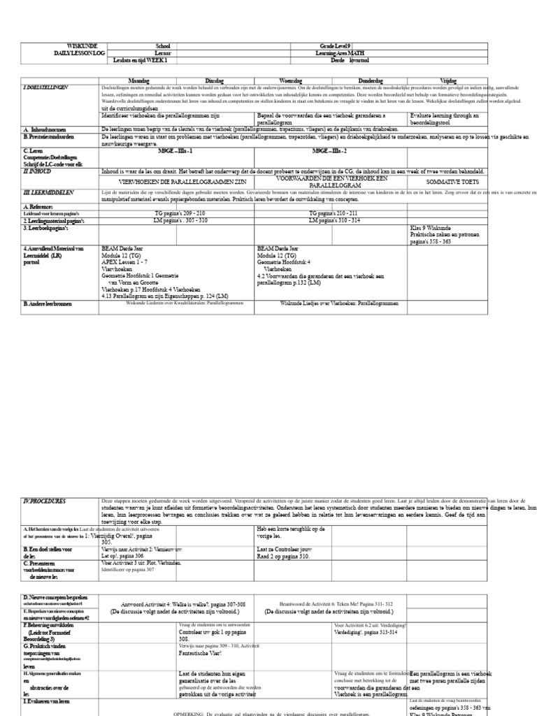 DLL Math 9 Week 1 Q. 3 | PDF