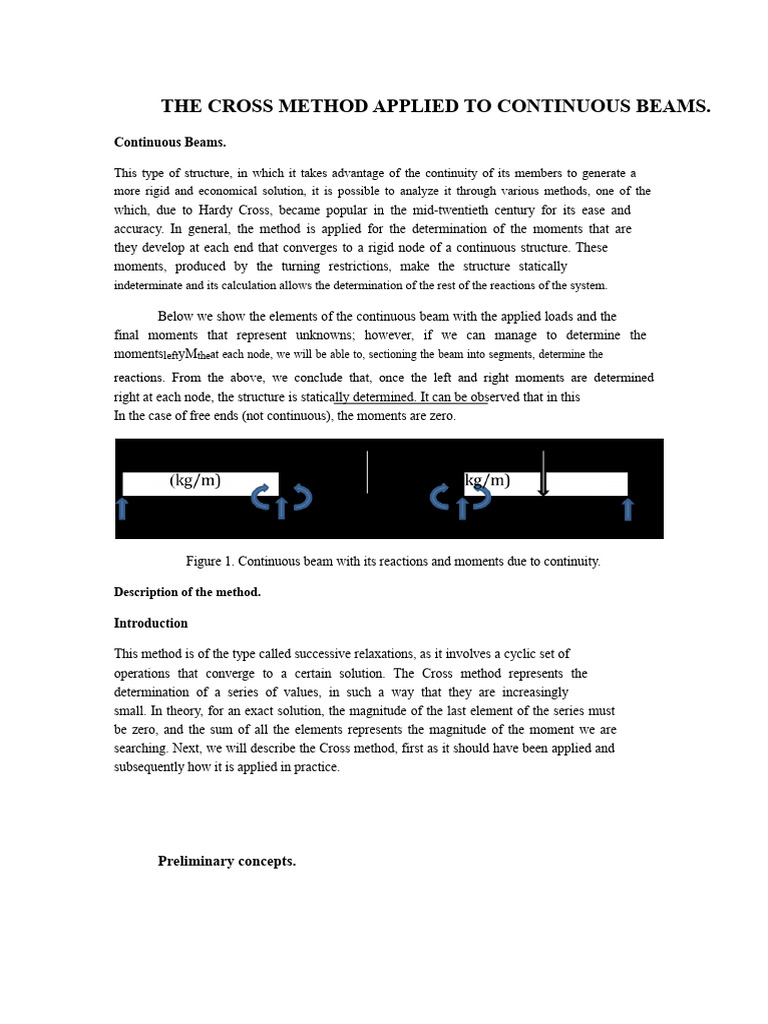 The Cross Method | PDF | Bending | Beam (Structure)