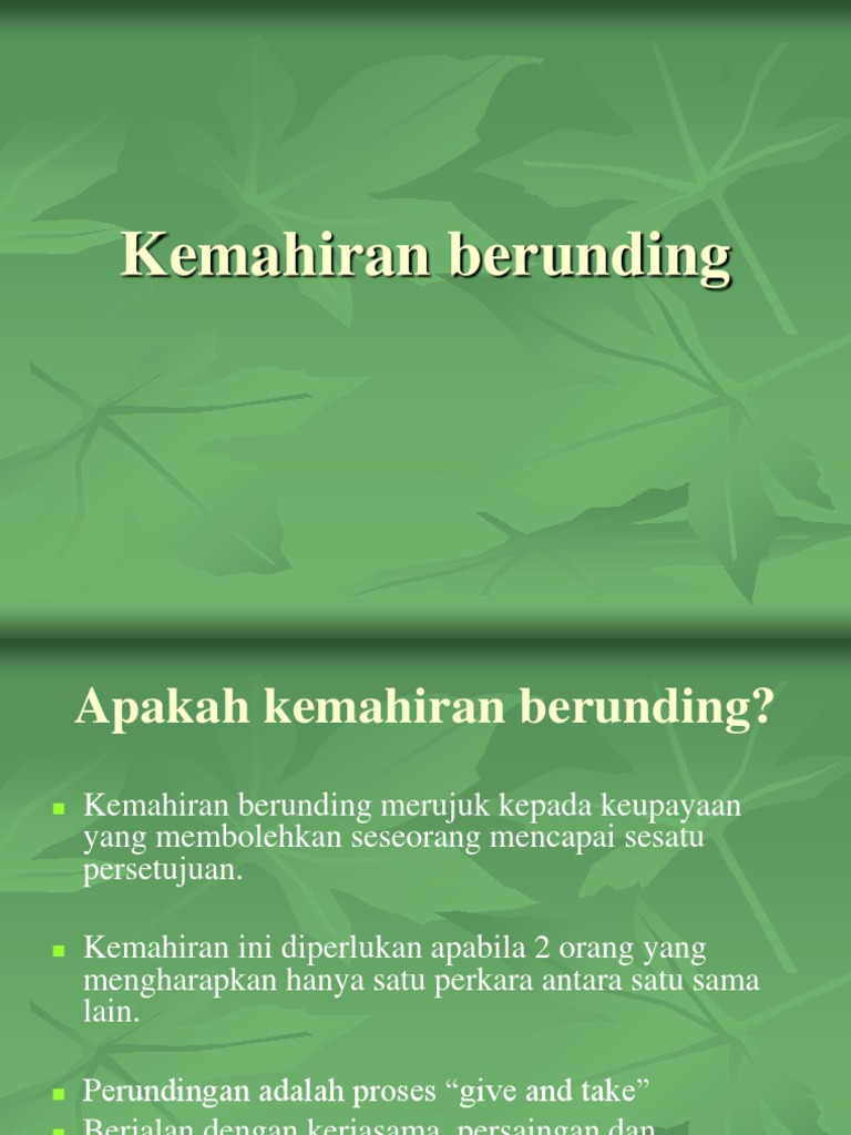 Kemahiran Berunding | PDF