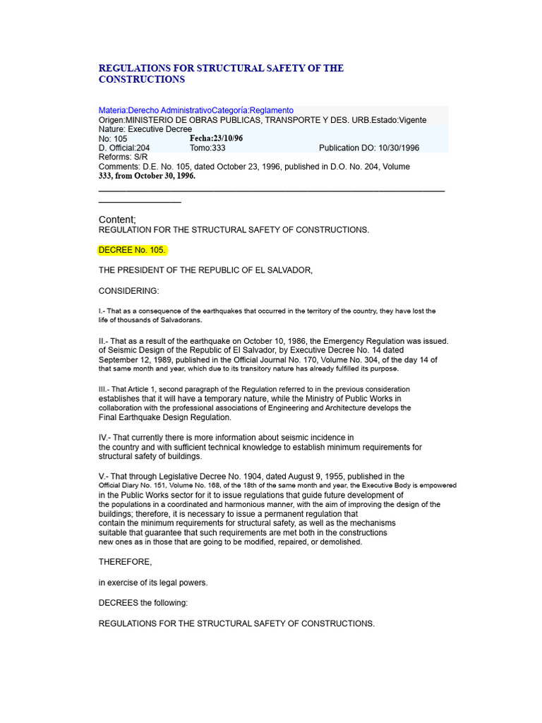 Regulations For The Structural Safety of Constructions | PDF ...