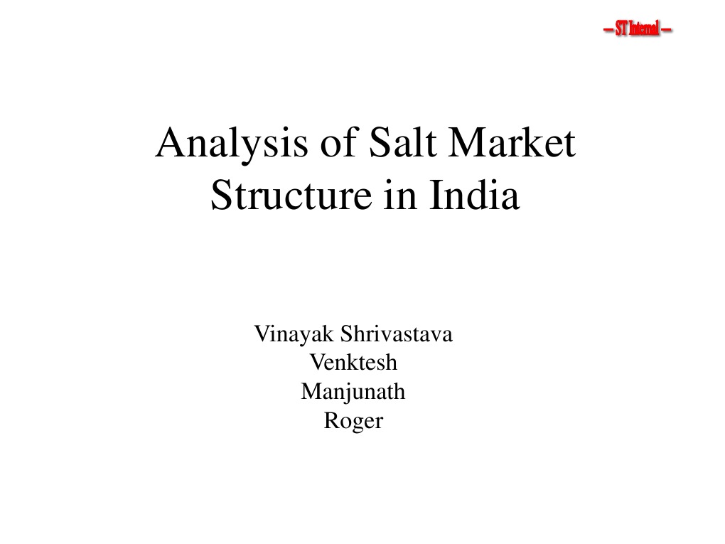 Salt Market Structure | PDF | Sodium Chloride | Salt