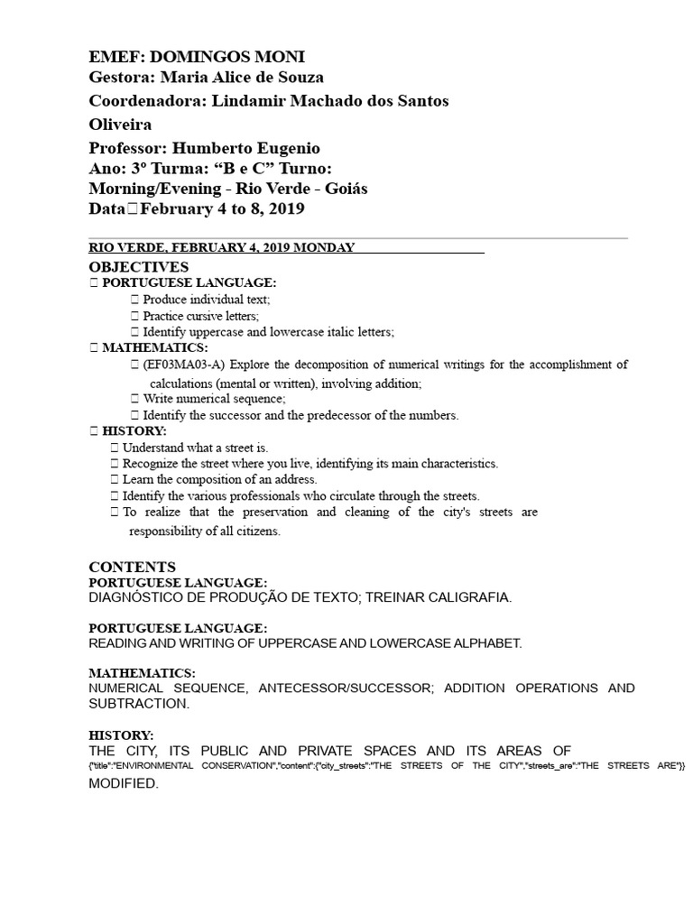 Lesson Plan 04-02 To 08-02 | PDF | Letter Case | Mathematics
